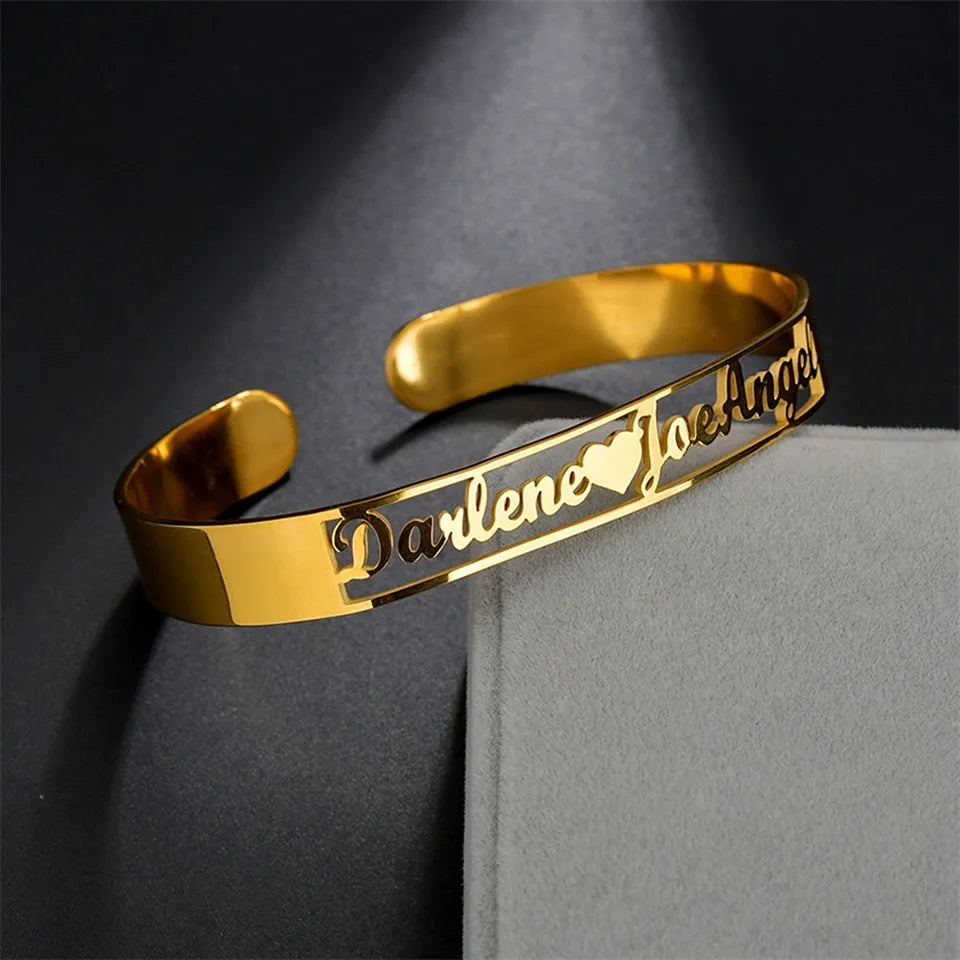 Custom Double Name Bangle – The Gorgeous Doll Boutique