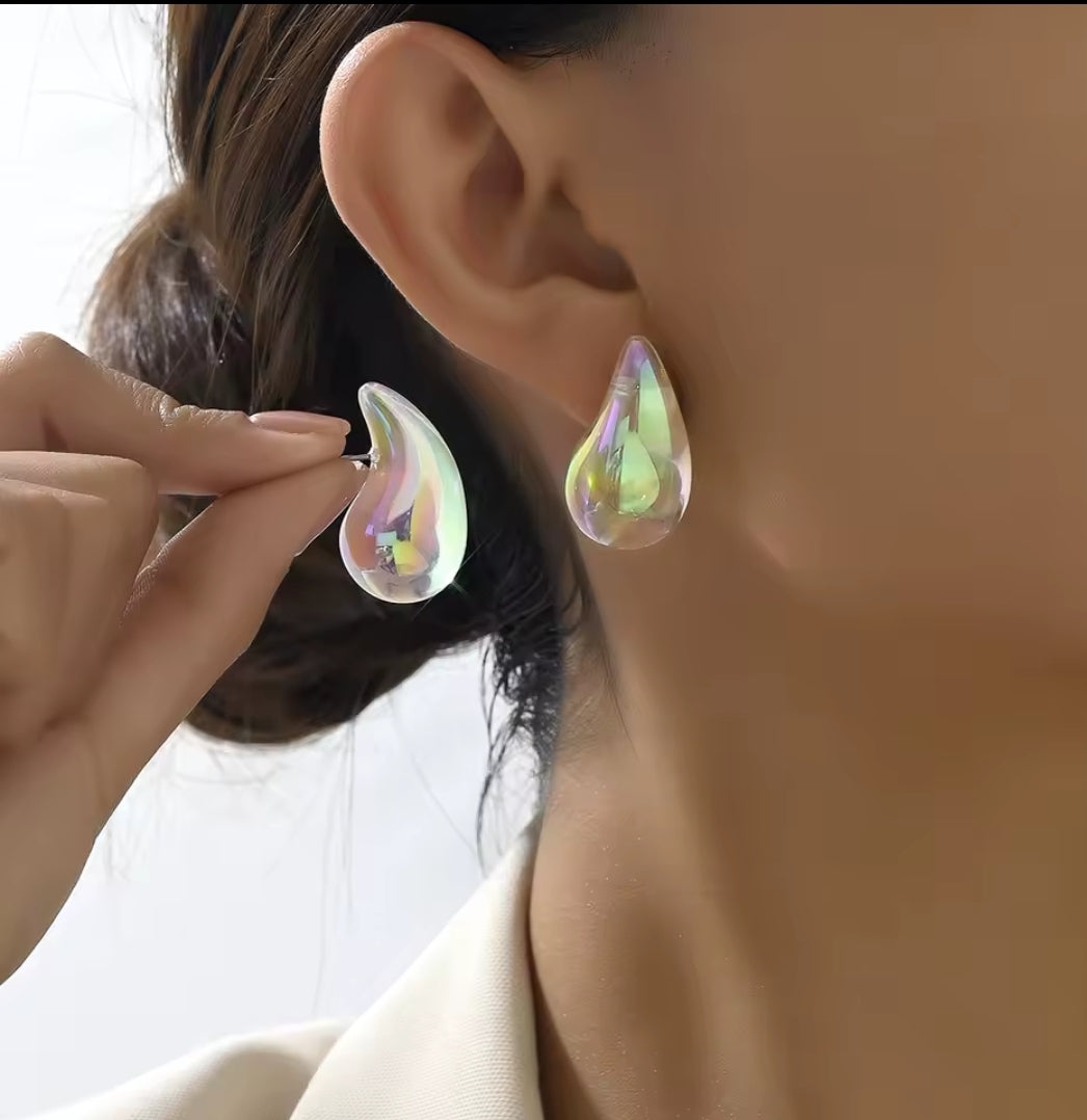Rainbow Lucite Tear Drop Studs – The Gorgeous Doll Boutique