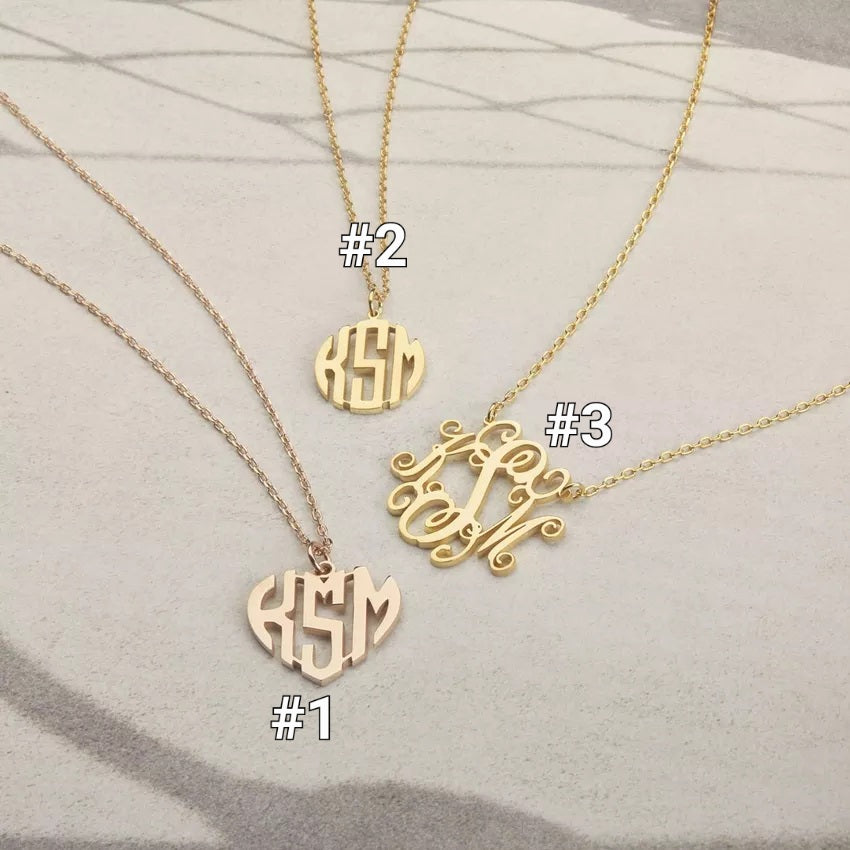 Custom Monogram Necklace – The Gorgeous Doll Boutique