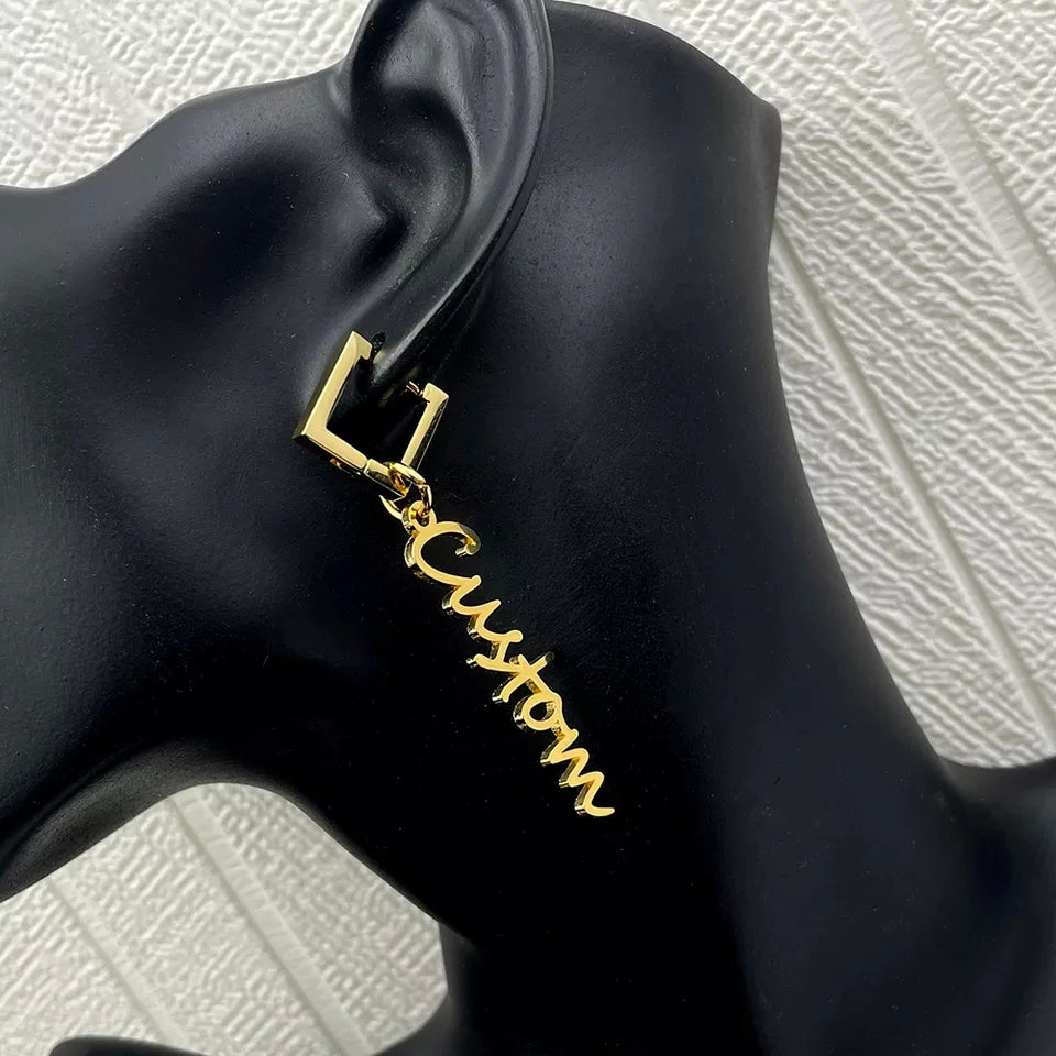 Custom Drop Name Earrings – The Gorgeous Doll Boutique