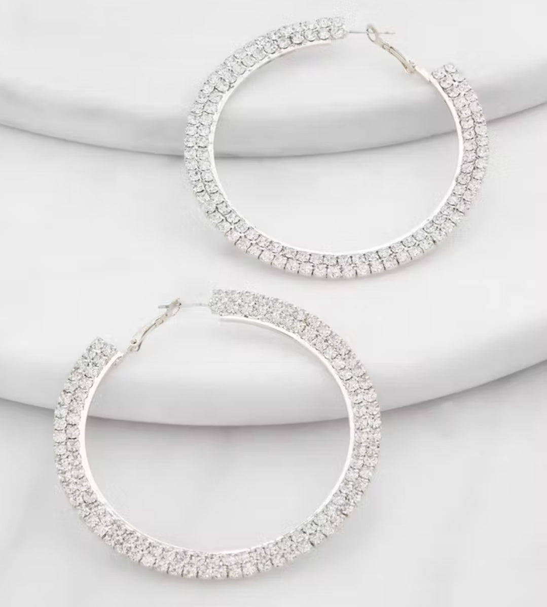 Double Rhinestone Hoops – The Gorgeous Doll Boutique