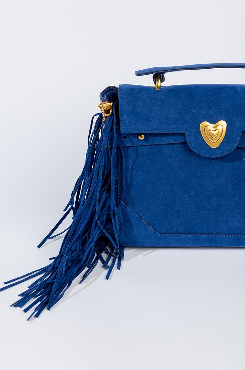 Blue Fringe Heart Purse – The Gorgeous Doll Boutique
